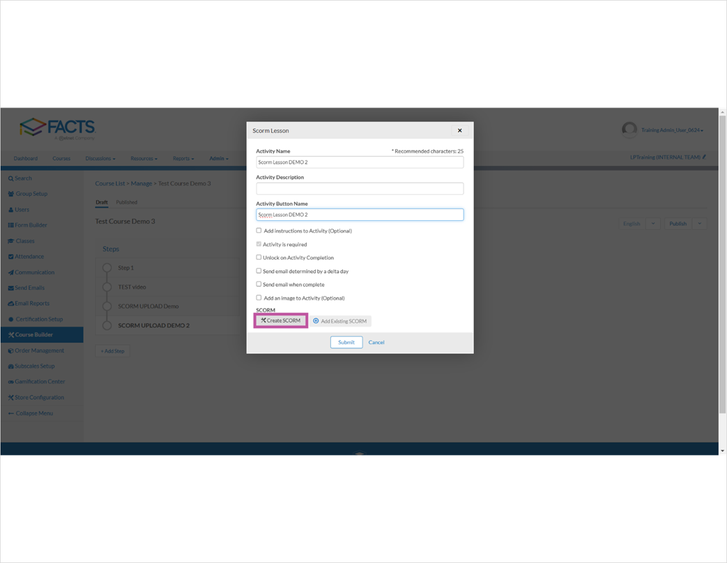How to Add a SCORM File to a course in Course Builder – Help Center ...