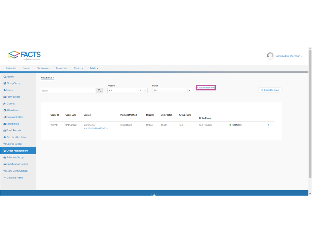 How to View Store Order Management List – Help Center - FACTS Faith