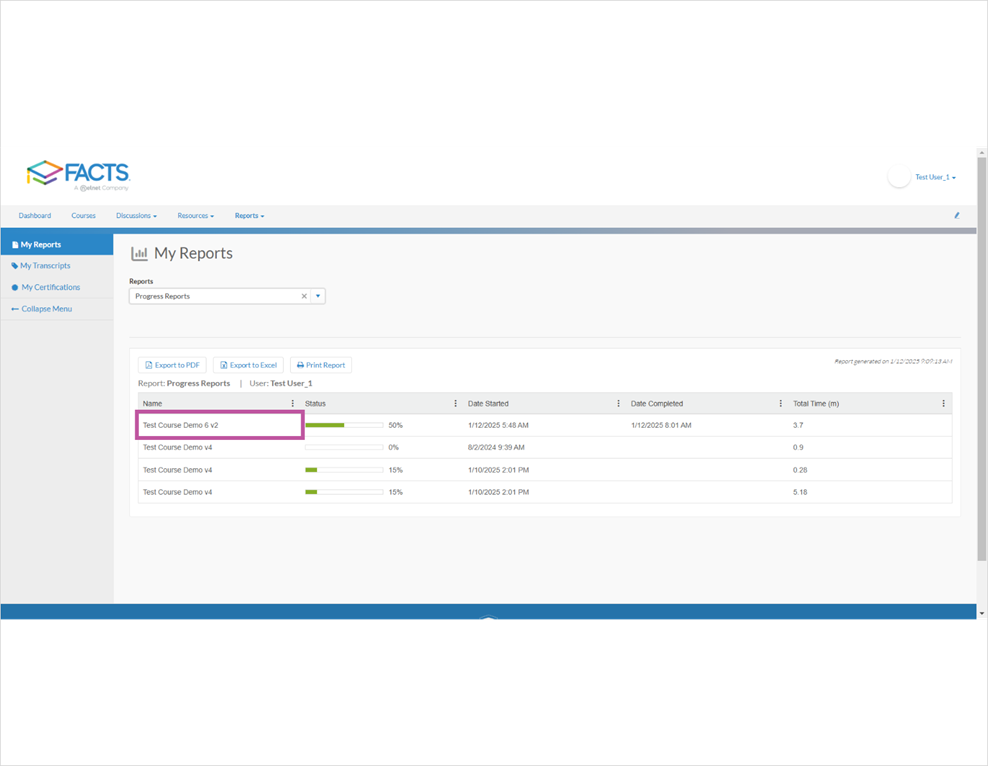 How to View, Download and Print Reports and Transcripts as a Learner ...