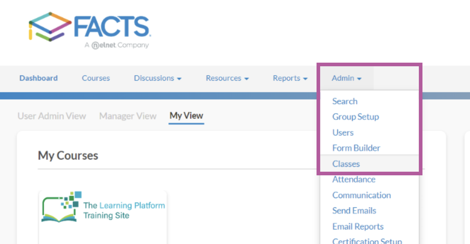 How to Edit a Class from the Class List Page – Help Center - FACTS Faith