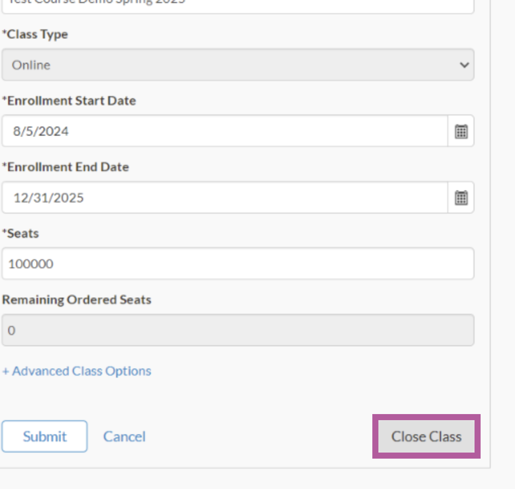 How to Close a Class from the Class List Page – Help Center - FACTS Faith